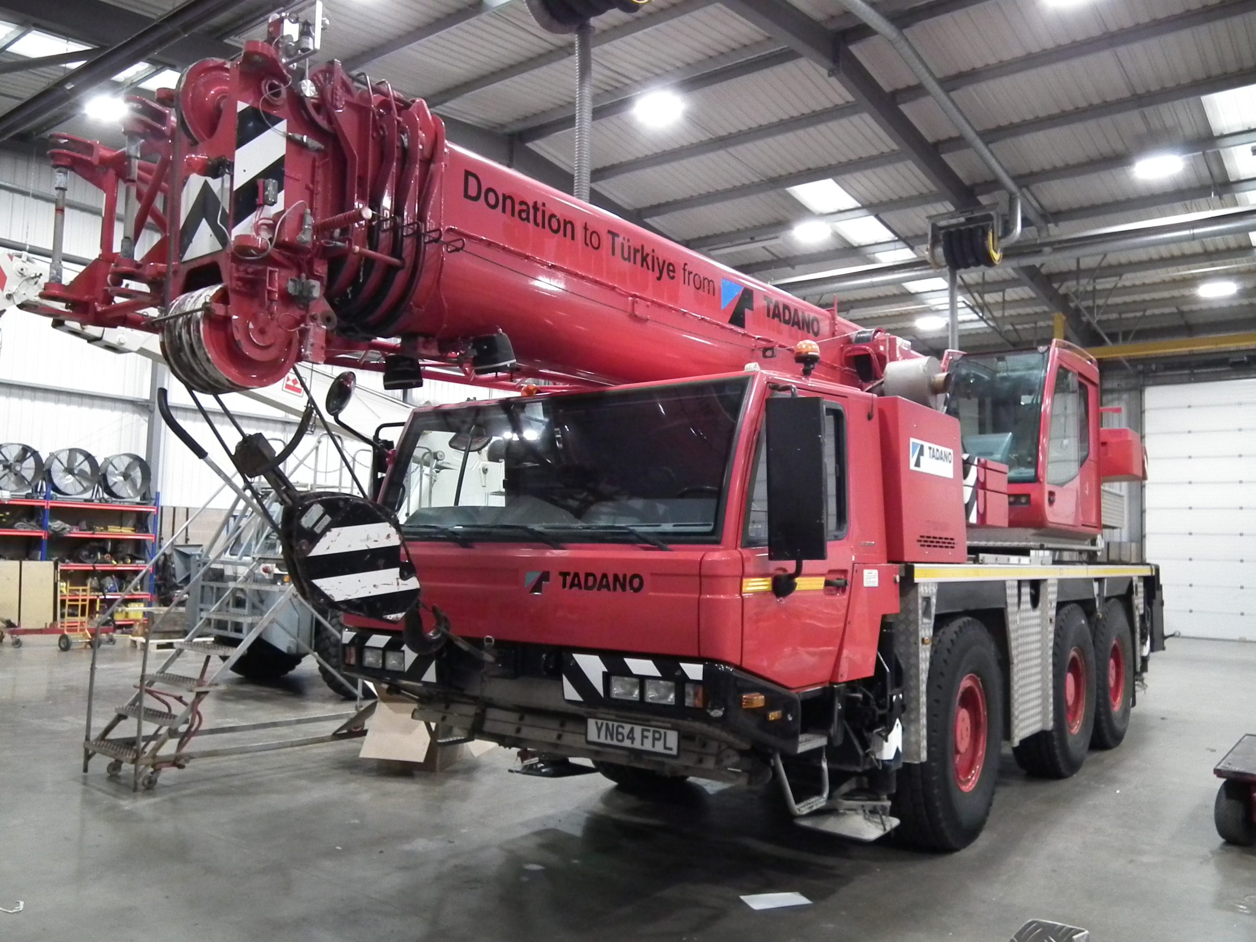 Tadano donates all terrain crane to support reconstruction after the ...